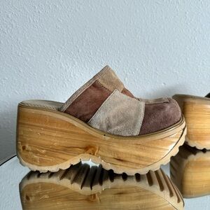 Soda | Shoes | Soda Vintage Y2k Brown Suede Leather Patchwork Chunky ...